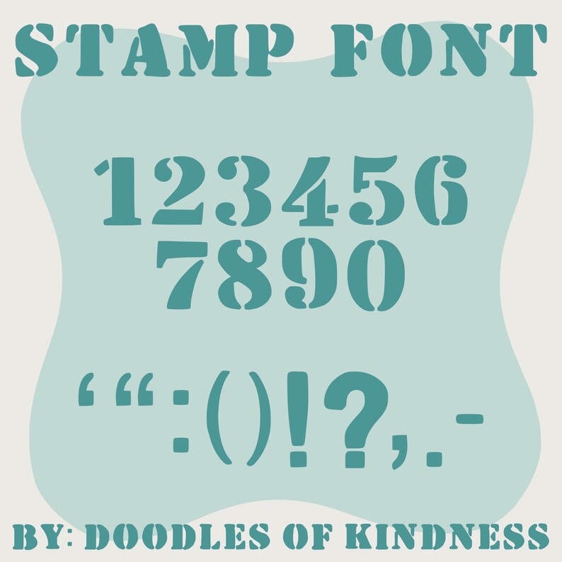 Stamp Font for Procreate | Stamp Letters | Stamped Font | Procreate ...