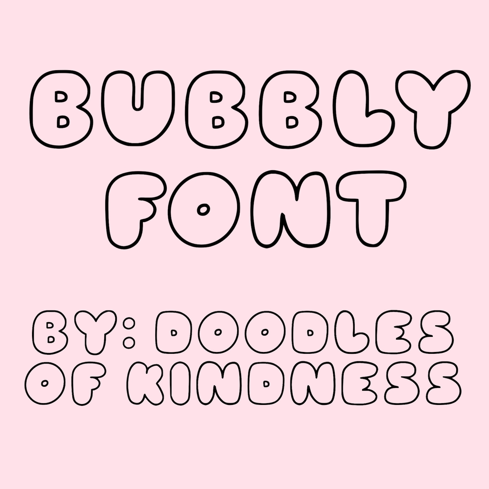 Bubbly Font by Doodles Of Kindness Font for Procreate | Etsy