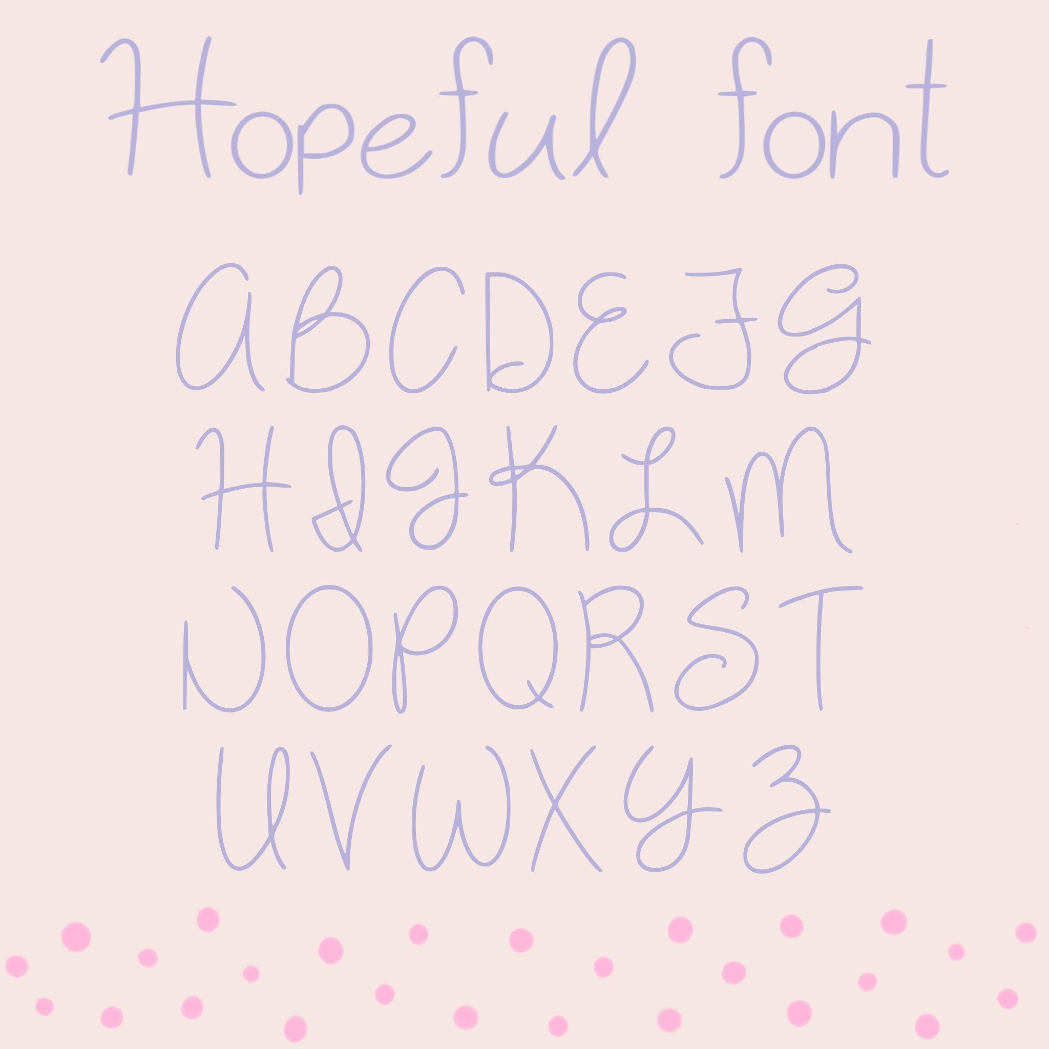 Hopeful Font for Procreate Bouncing Font Cursive Font Digital - Etsy