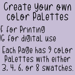 Create Your Own Color Palette Template | Color Swatch Template | DIY ...