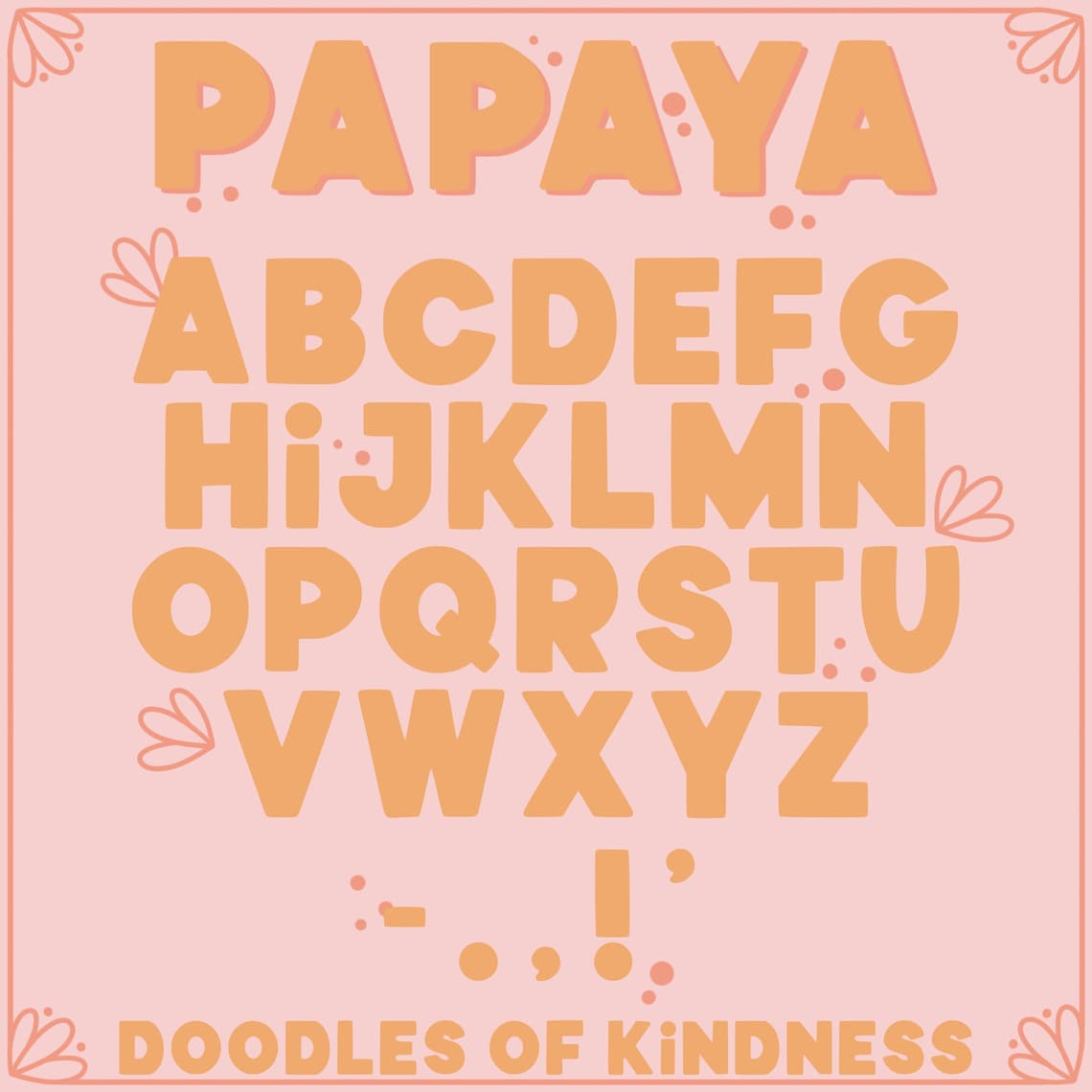 Papaya Font | Handwritten Font | Teacher Font | Bold Font | Procreate ...
