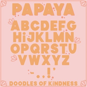 Papaya Font Handwritten Font Teacher Font Bold Font Procreate Font ...