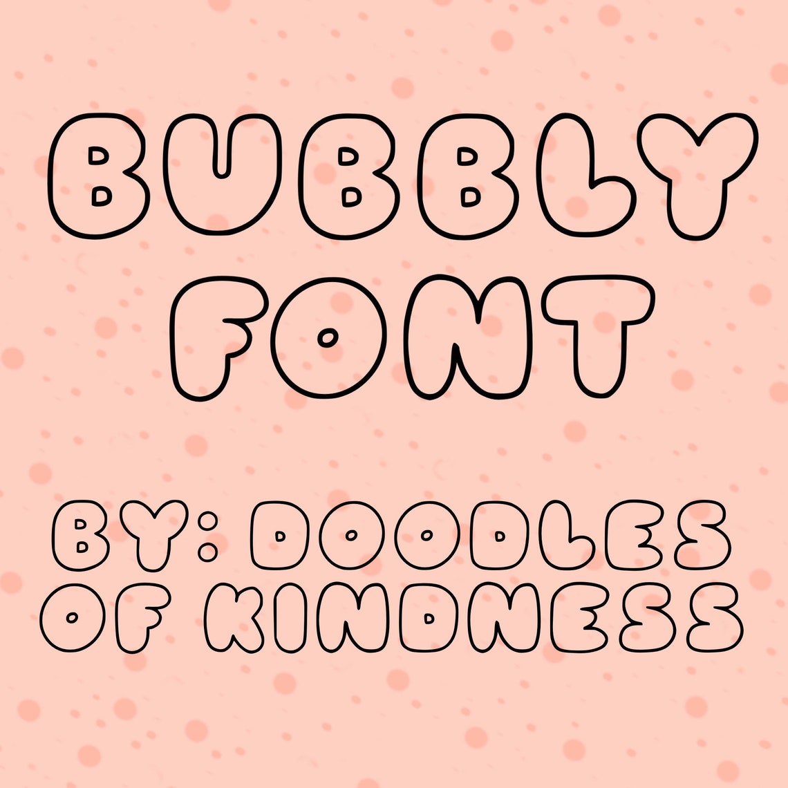 Bubbly Font for Procreate | Bubble Letters | Bubble Outline Font ...