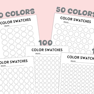 Color Swatch Chart | Color Swatch Template | DIY Color Swatch Marker ...