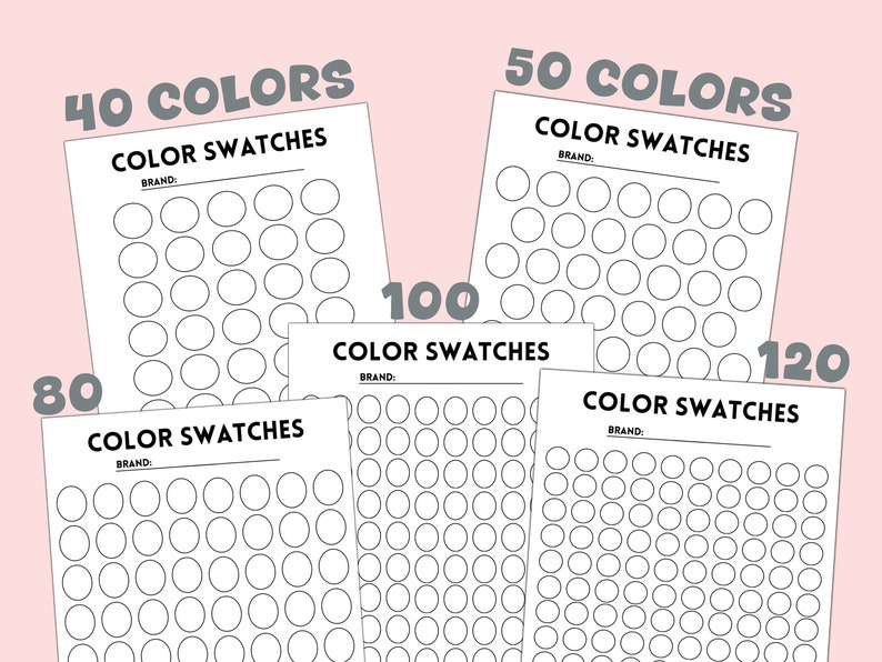 Color Swatch Chart | Color Swatch Template | DIY Color Swatch Marker ...