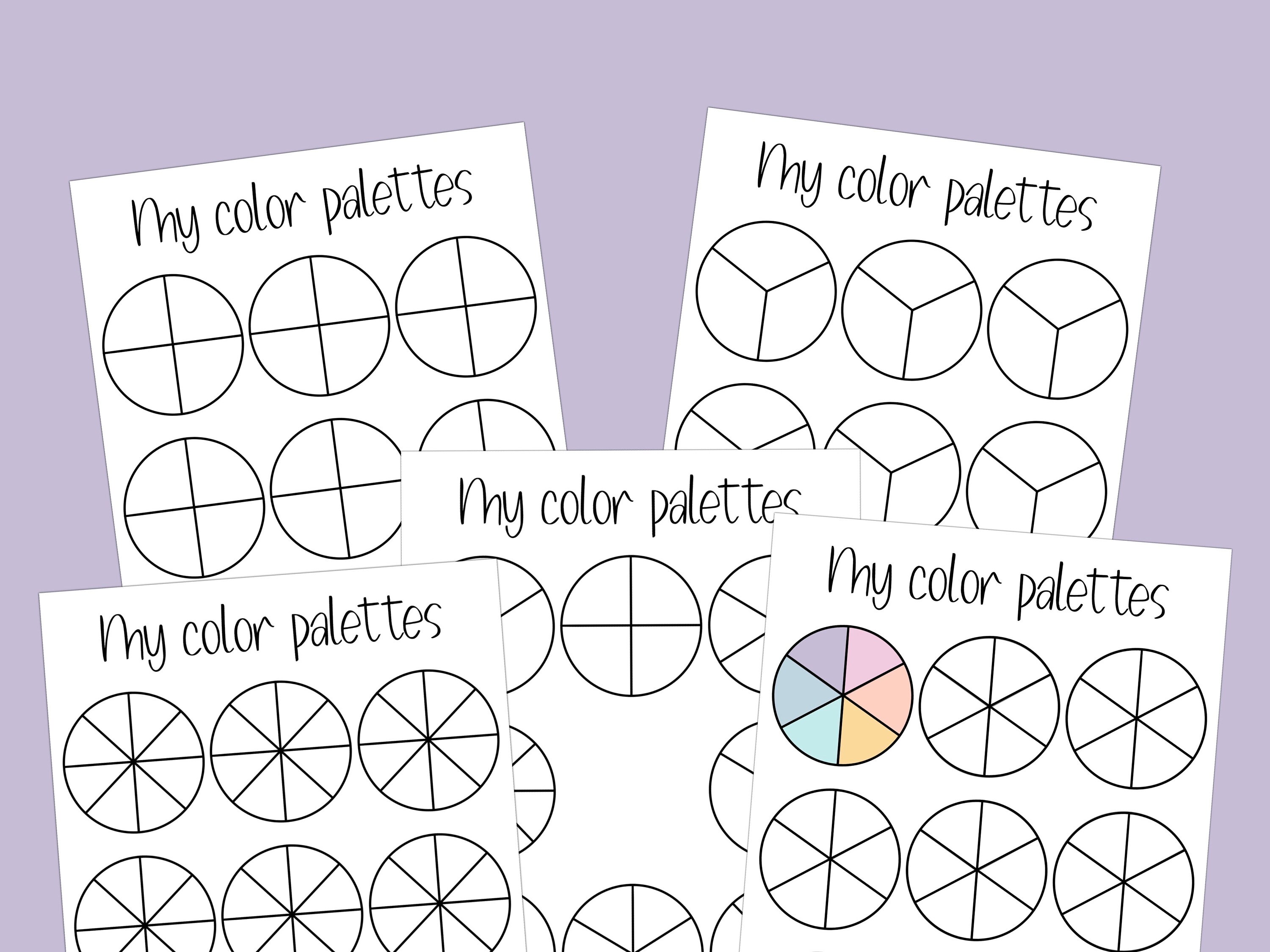 Create Your Own Color Palette Template Color Swatch Template - Etsy