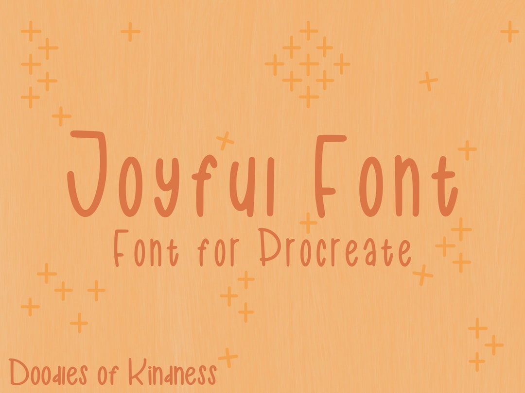 Joyful Font for Procreate - Etsy