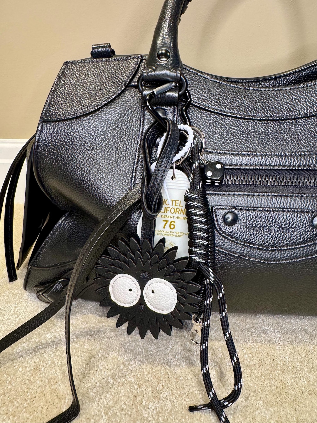 Black and White Rope Bag Charms,stylish Bag Charm,y2k Rope Purese Charm ...