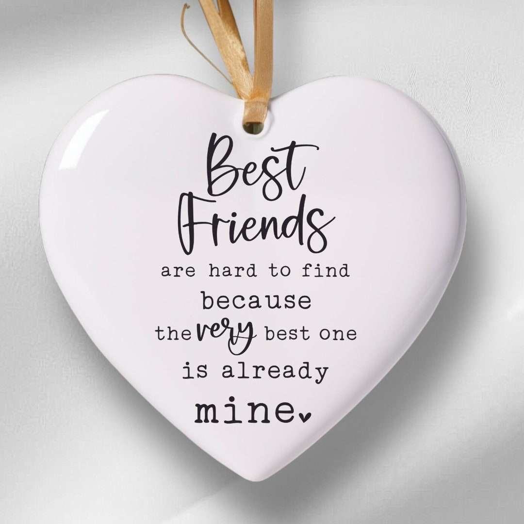 Ceramic Heart Best Friend Keepsake Decor | Unique Gifts for Friends ...
