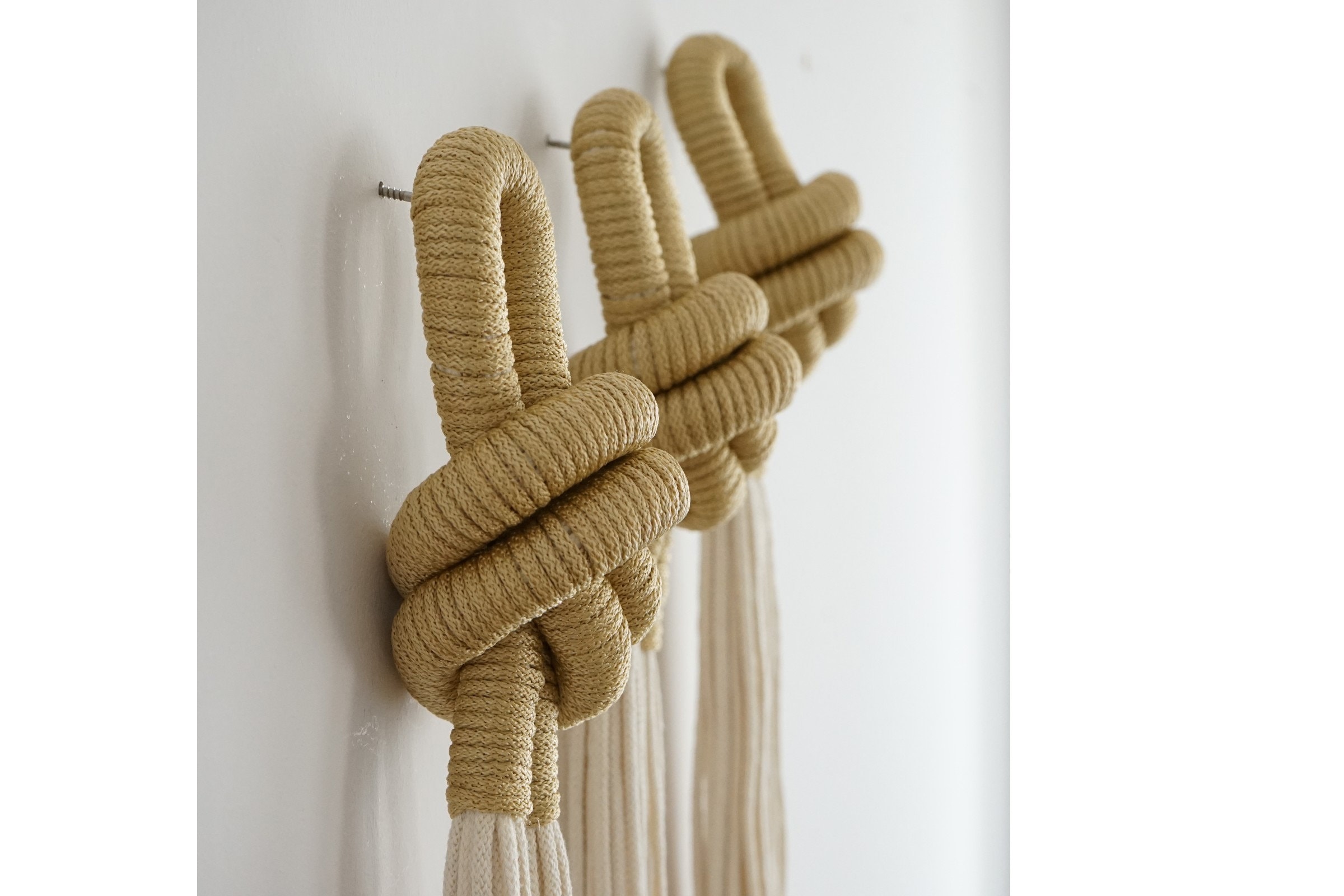 Macrame Wall Hanging Wrapped Knot Wall Hanging Modern Macrame Knot ...