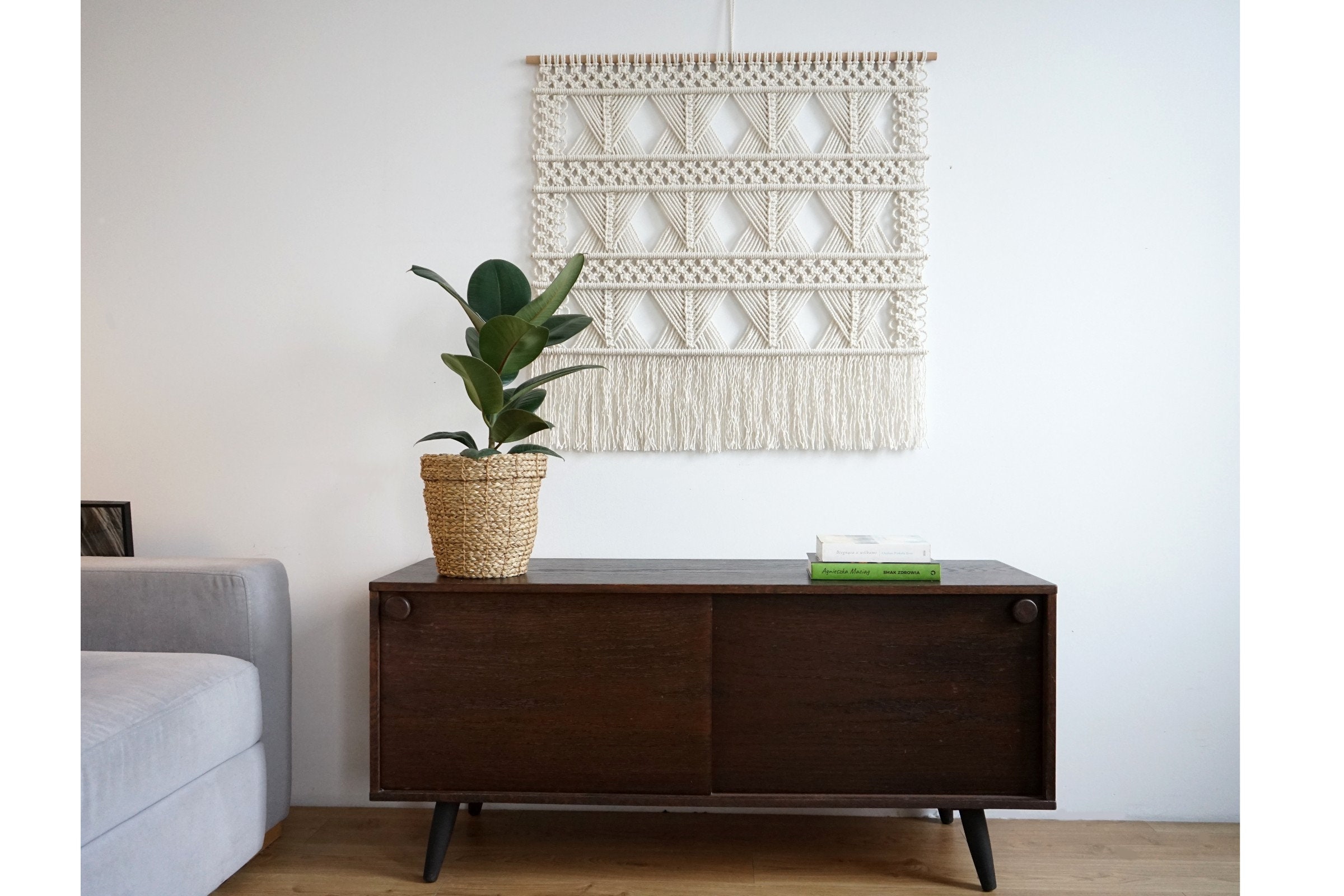 Macrame Wall Hanging Modern Macrame Bohemian Wall Art Woven Wall ...
