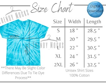 Gildan 5000 Tie Dye Size Chart | Tie Dye Tee Cyclone Size Chart ...