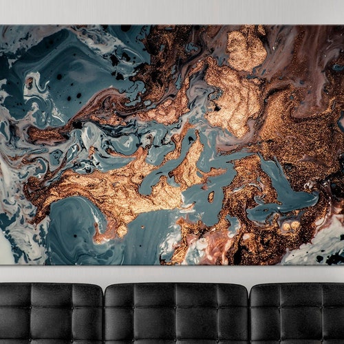 Lava Canvas Abstract Wall Art Lava Decor Abstraction Print - Etsy