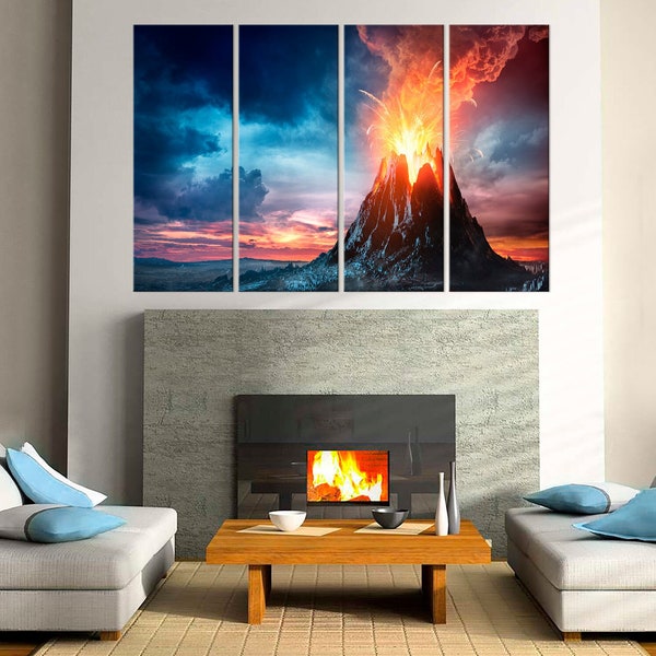 Volcano Art - Etsy