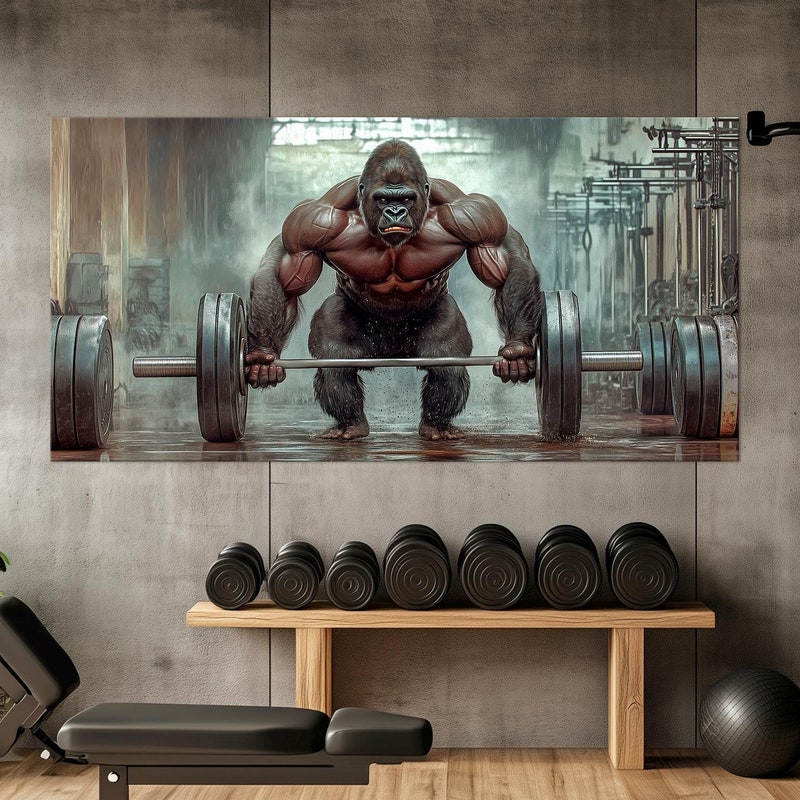 Gorilla Poster Gym - Etsy