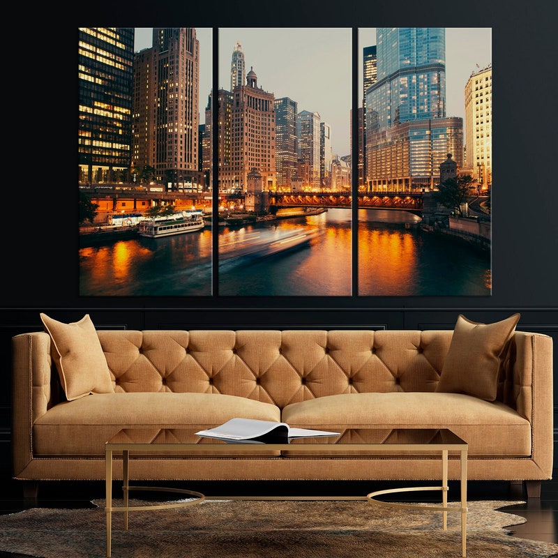 Chicago Horizontal Canvas - Etsy