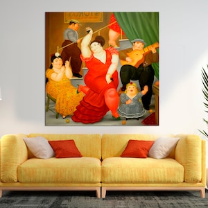 Fernando Botero Flamenco Canvas Wall Art Dancing Woman Print Botero ...