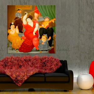 Fernando Botero Flamenco Canvas Wall Art Dancing Woman Print Botero ...