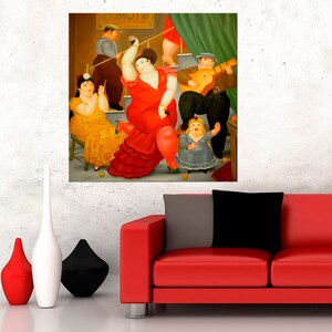 Fernando Botero Flamenco Canvas Wall Art Dancing Woman Print Botero ...