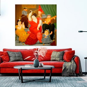 Fernando Botero Flamenco Canvas Wall Art Dancing Woman Print Botero ...