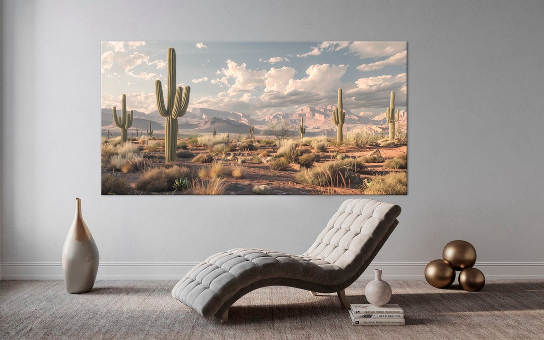 Arizona Desert Canvas Wall Art Arizona Print Southwest Farm Decor ...