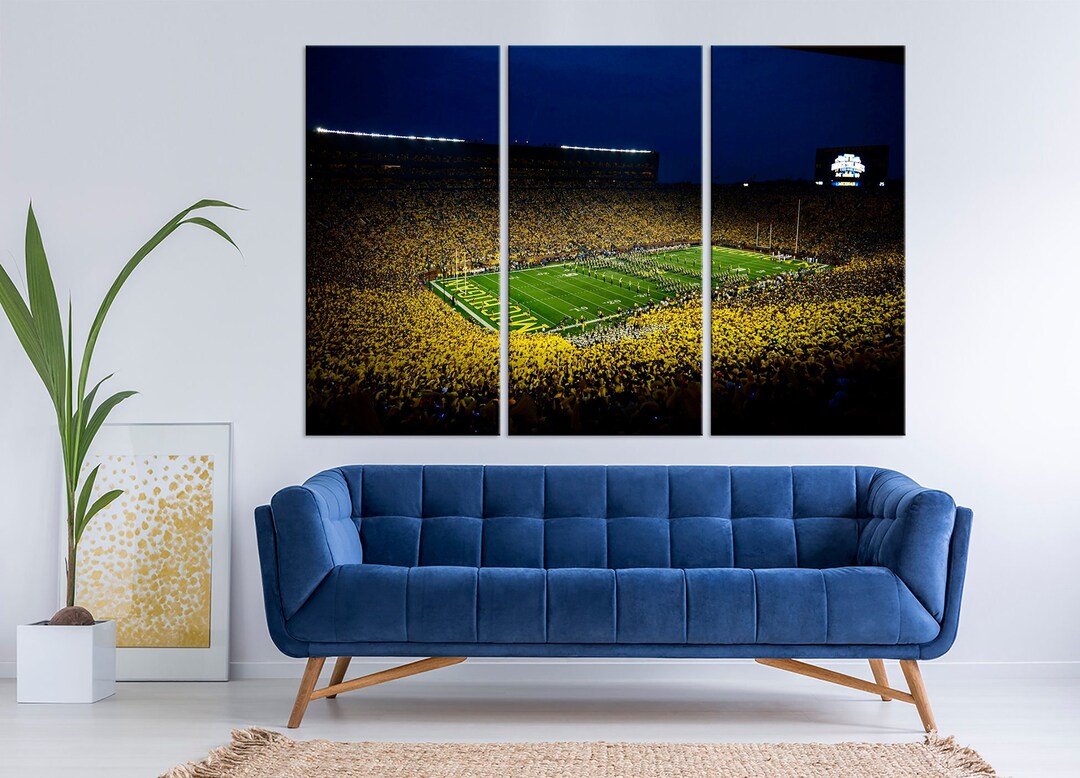 Michigan Canvas Wall Art Football Gifts Sport Canvas Print Stadium Wall ...