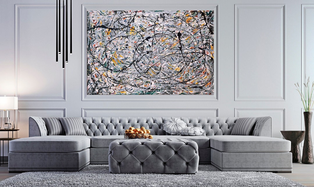 Jackson Pollock Watery Paths Canvas Wall Art Abstract Art - Etsy