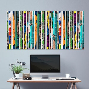 Comic Book Canvas wall Art Superhero Print Kids Room Decor Modern Art ...