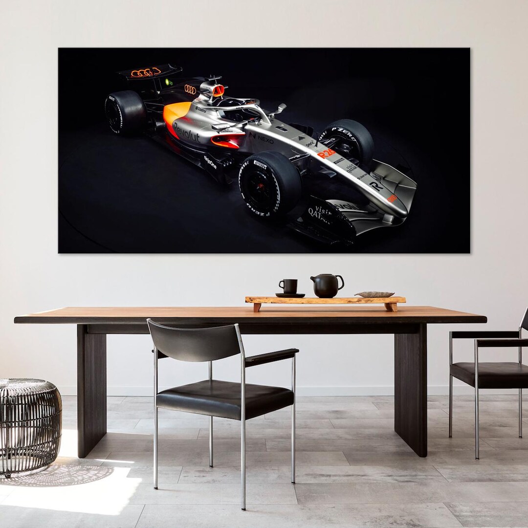 Formula One 2026 Canvas Wall Art: F1 Car Print Black Ready to Hang ...