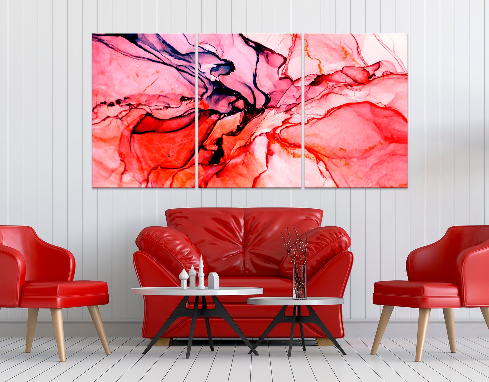 Abstract Canvas Print Red Wall Art Bedroom Wall Decor Modern - Etsy