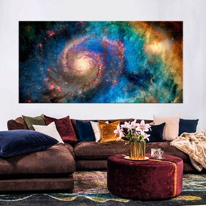 Space Canvas Print Spiral Galaxy Space Poster Space Wall Art - Etsy