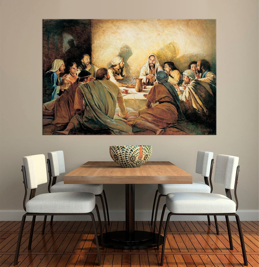 Jesus Christ Last Supper Canvas Print Religious Wall Decor - Etsy