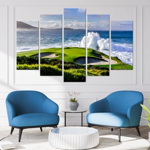 Golf Canvas Wall Art Pebble Beach Golf Links Golf Print Golf Course in ...