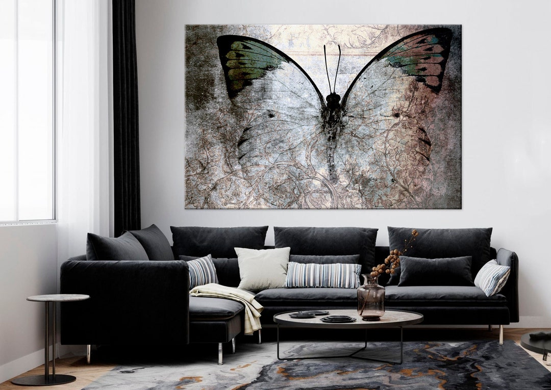 Butterfly Canvas Wall Art Butterfly Print Abstract Butterfly Modern Art ...