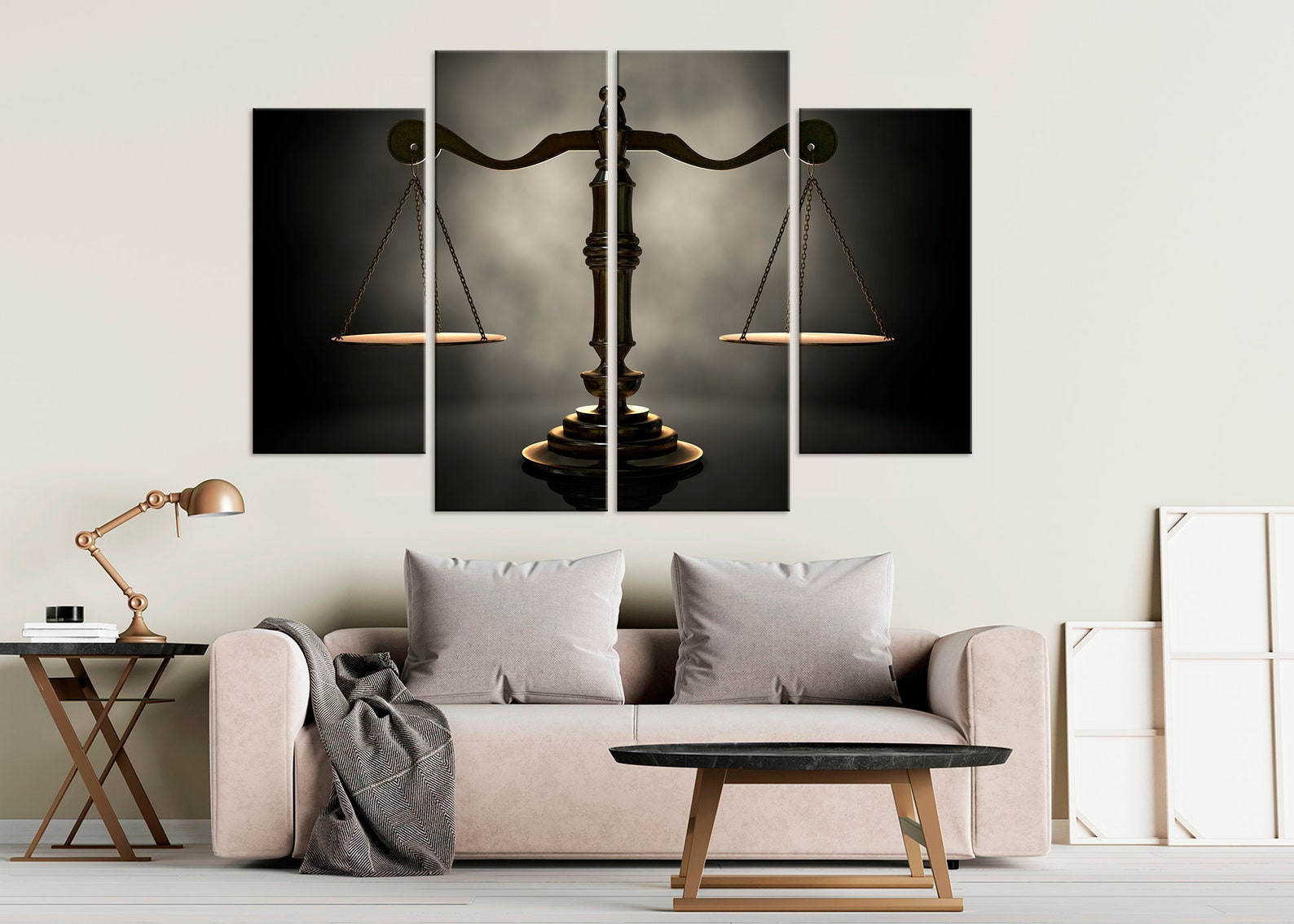 Lawyer Canvas Wall Art Scales of Justice Lawyer Office Decor Law Print ...