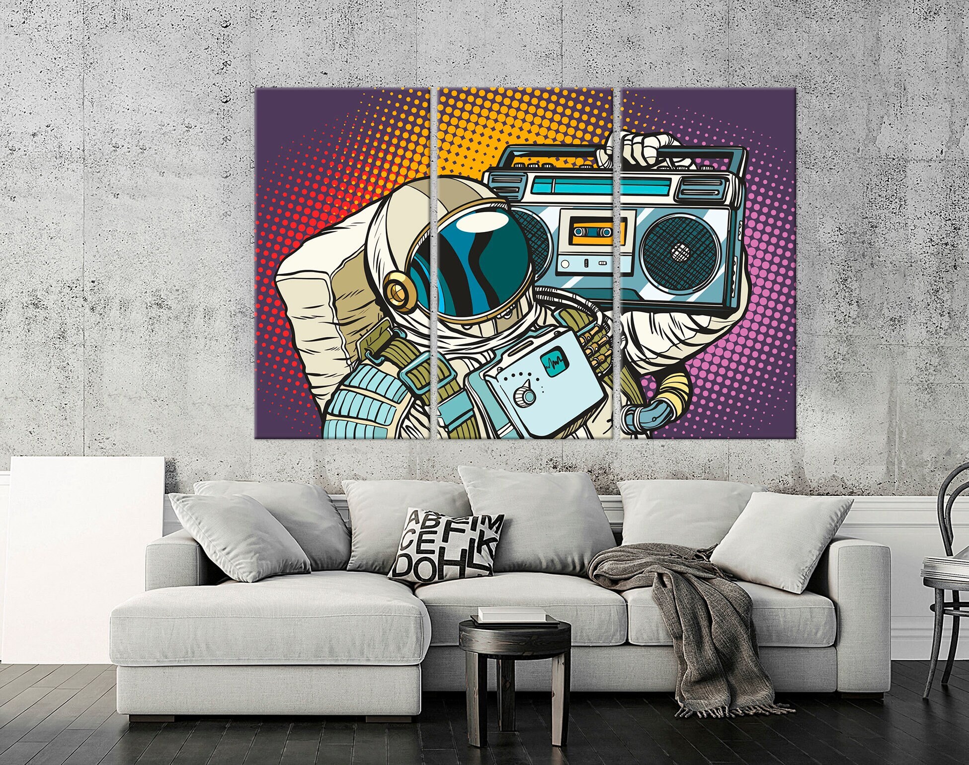 A Large Astronaut With Boombox Hd Wallpaper