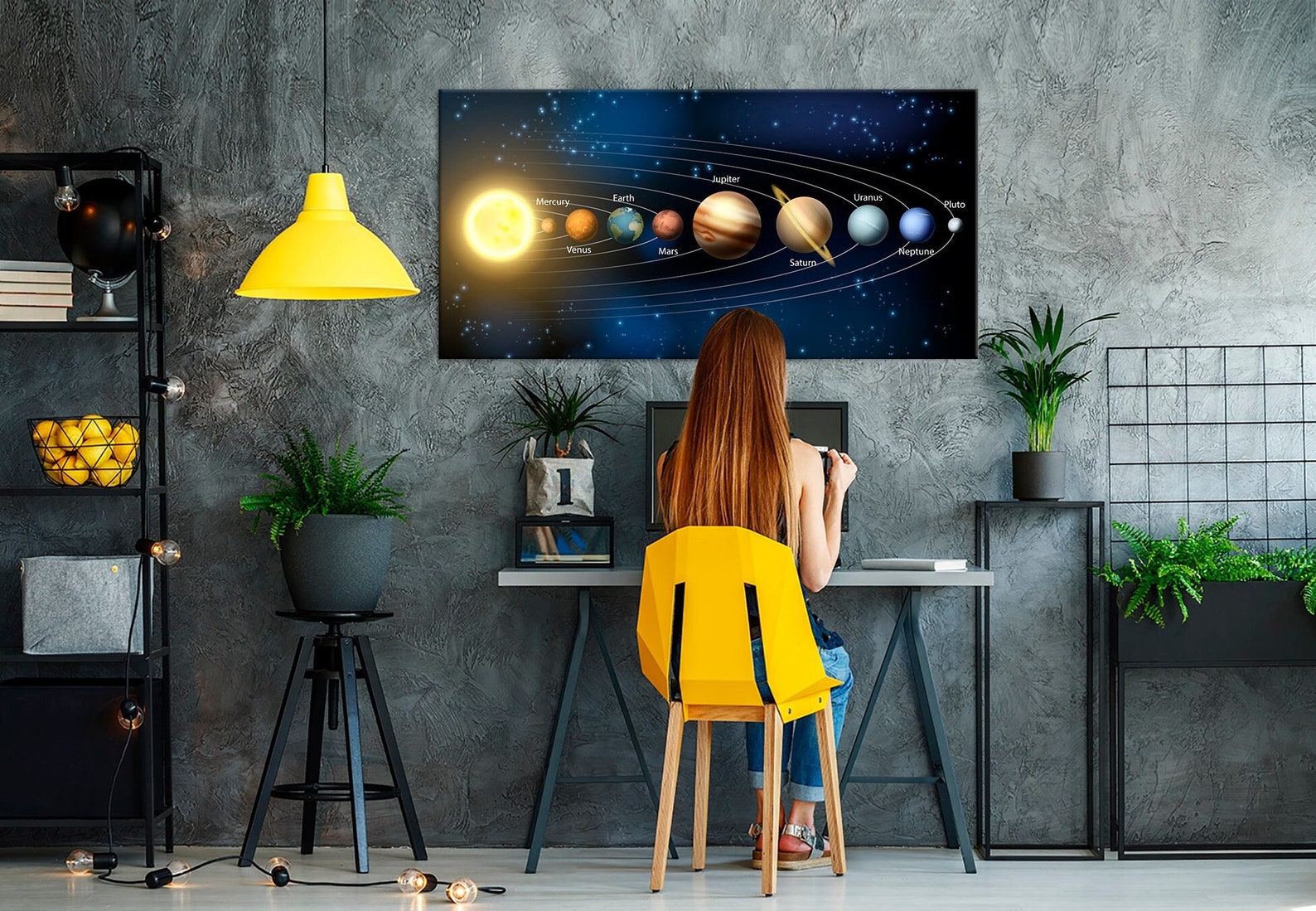 Solar System Canvas Print Space Wall Art Kids Room Decor - Etsy