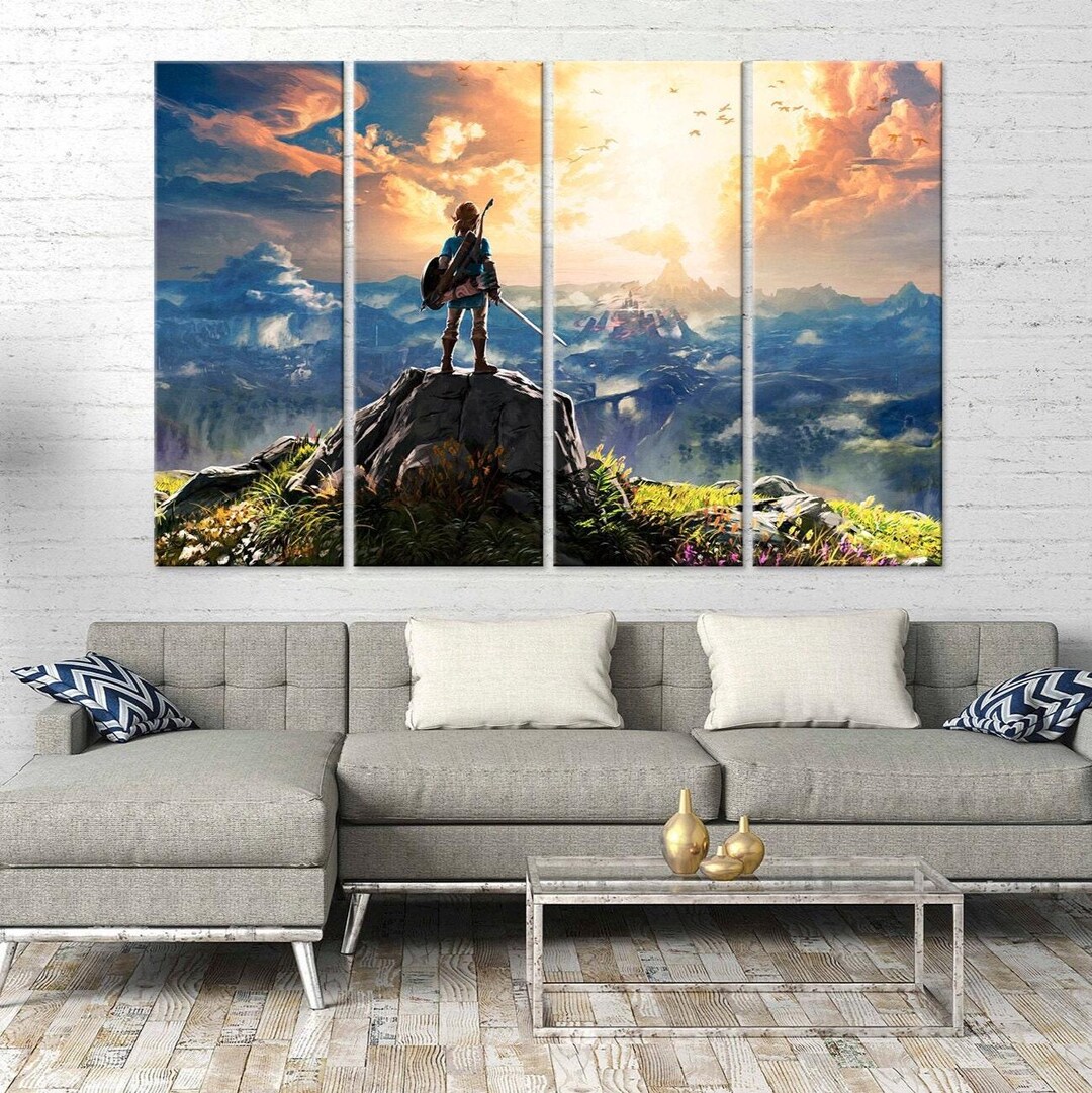 The Legeng of Zelda Wall Art Zelda Canvas Print Video Game Art Zelda ...