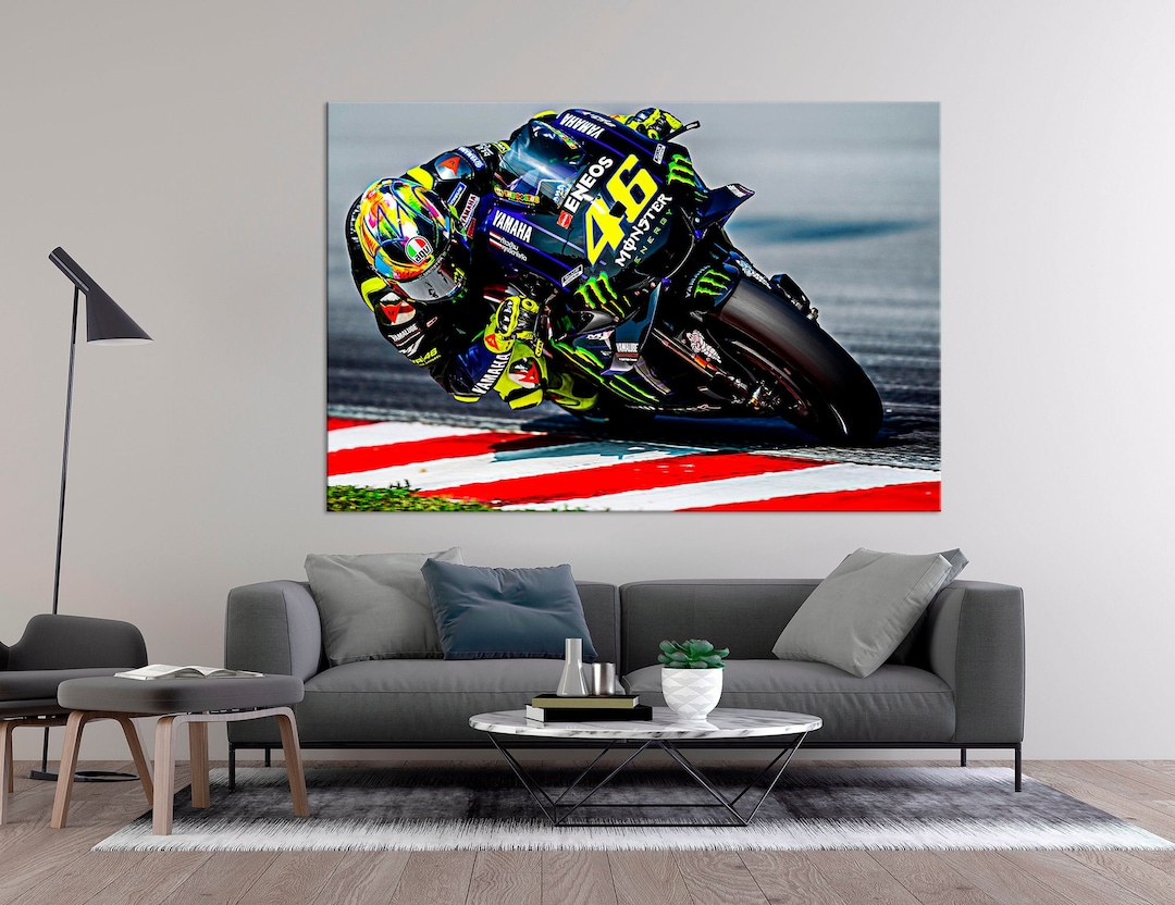 Moto Racing Wall Art Gift for Racing Lover Motogp Poster Motorbike ...