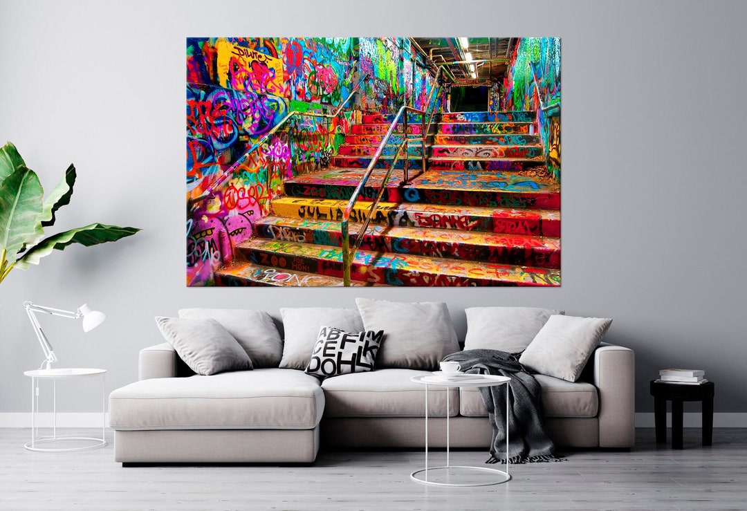 Graffiti Canvas Wall Art New York Street Art Print Graffiti Wall Decor ...