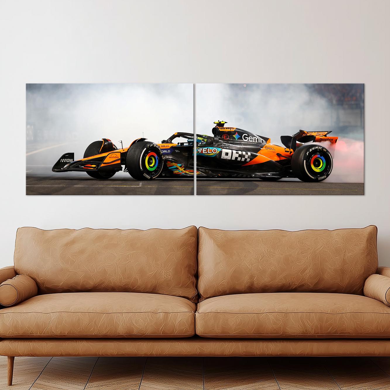 Formula One Canvas Wall Art: Victory Donuts F1 2025 Decor Racing Car ...