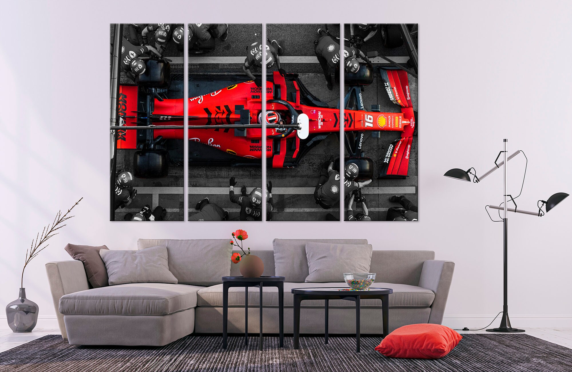 Formula 1 canvas wall art Car racing art F1 Pit Stop canvas - Etsy.de