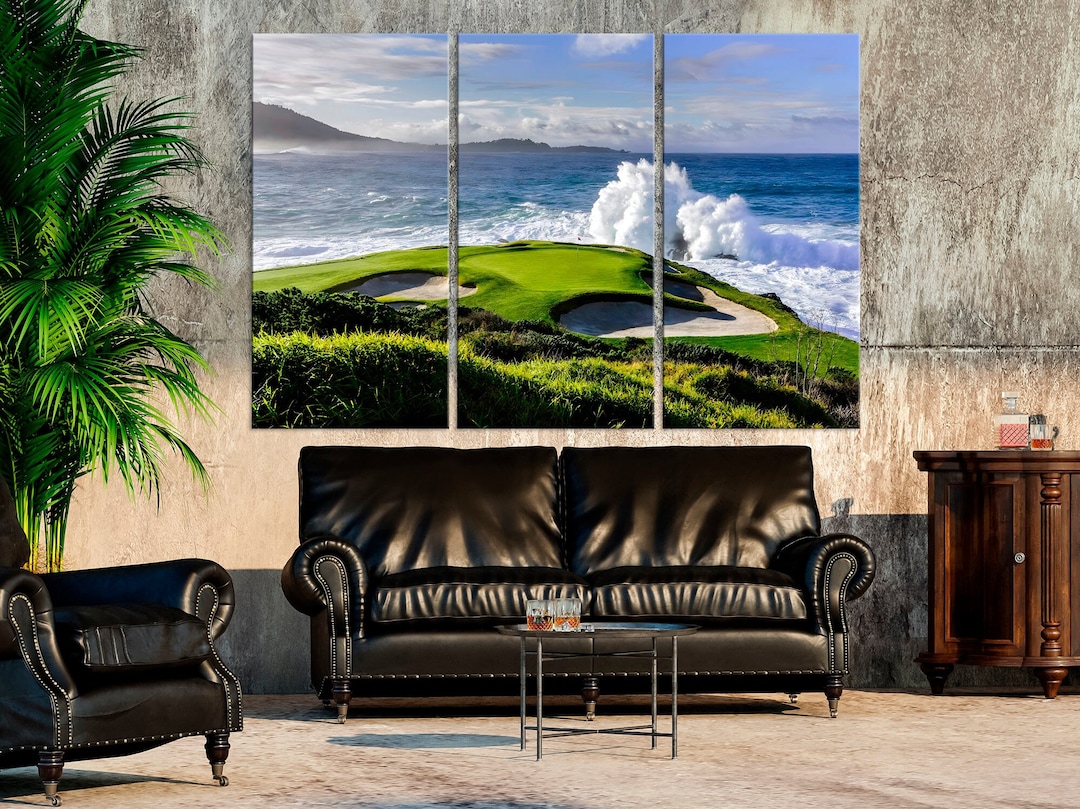 Golf Canvas Wall Art Pebble Beach Golf Links Golf Print Golf Course in ...