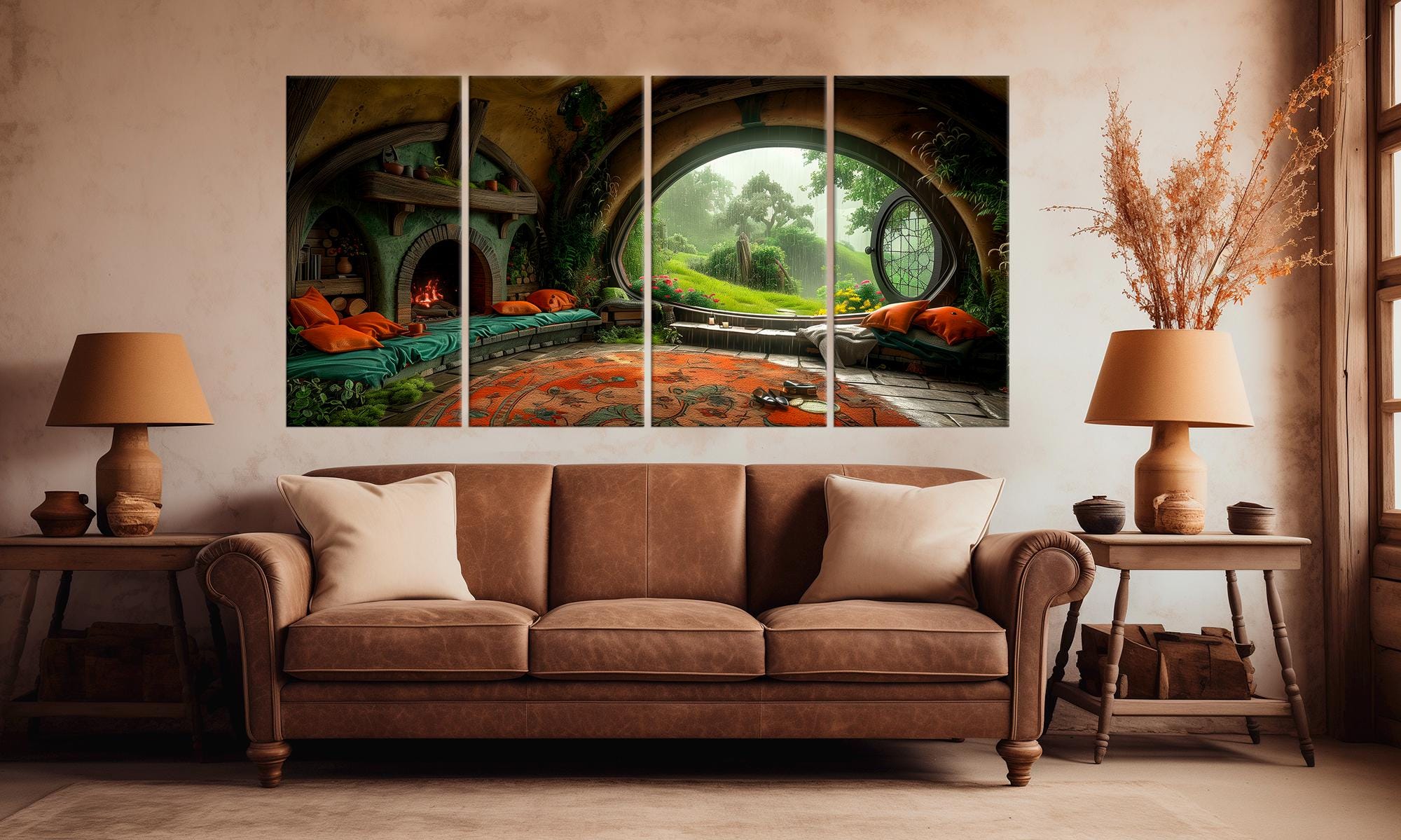 Fantasy Canvas Wall Art Fantasy Hole Painting Print Middle Earth ...