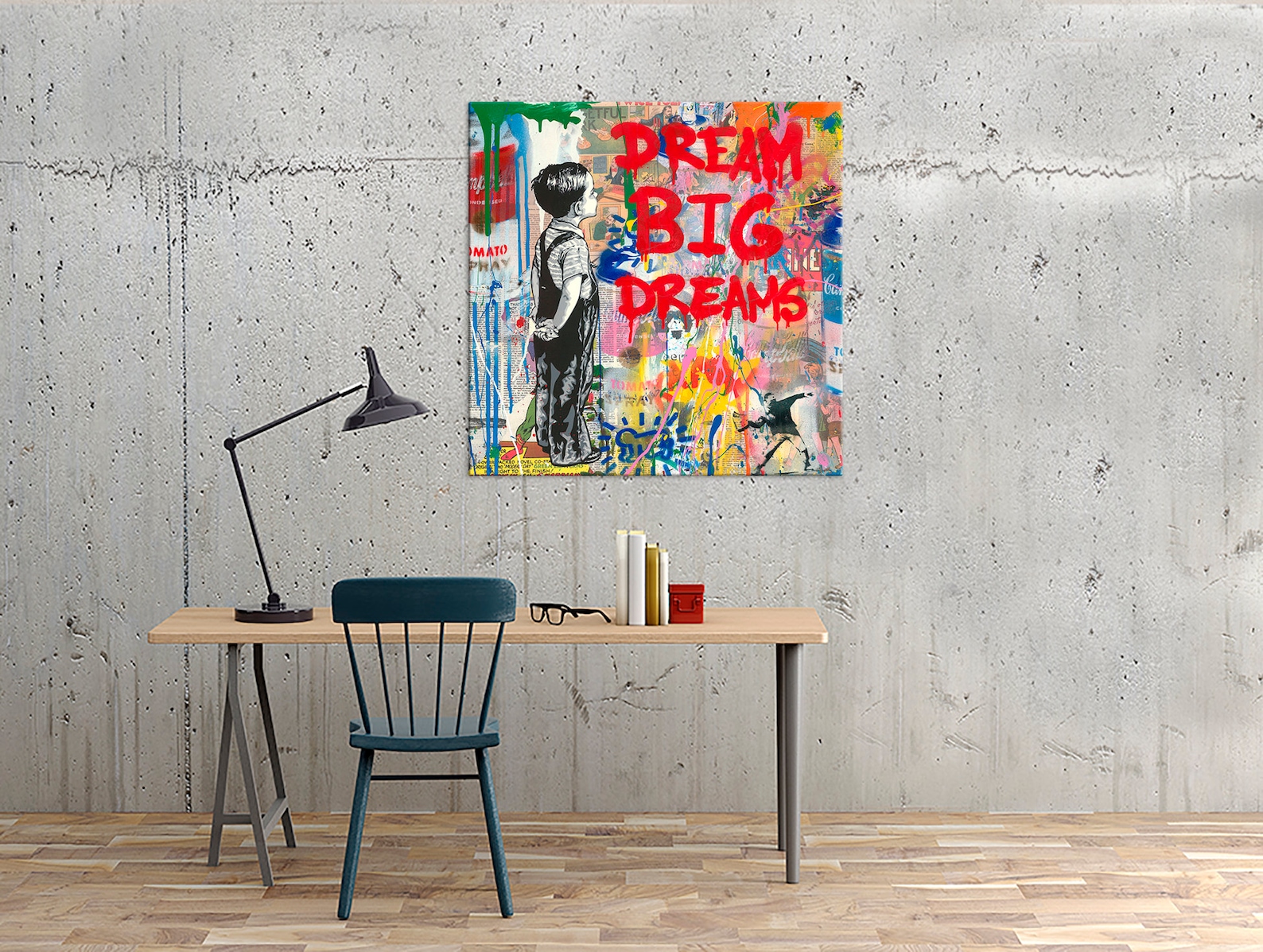 Dream big dreams Graffiti canvas wall art Street art print | Etsy