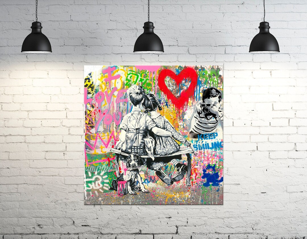 Work Well Together Graffiti Canvas Wall Art Street Art Print - Etsy