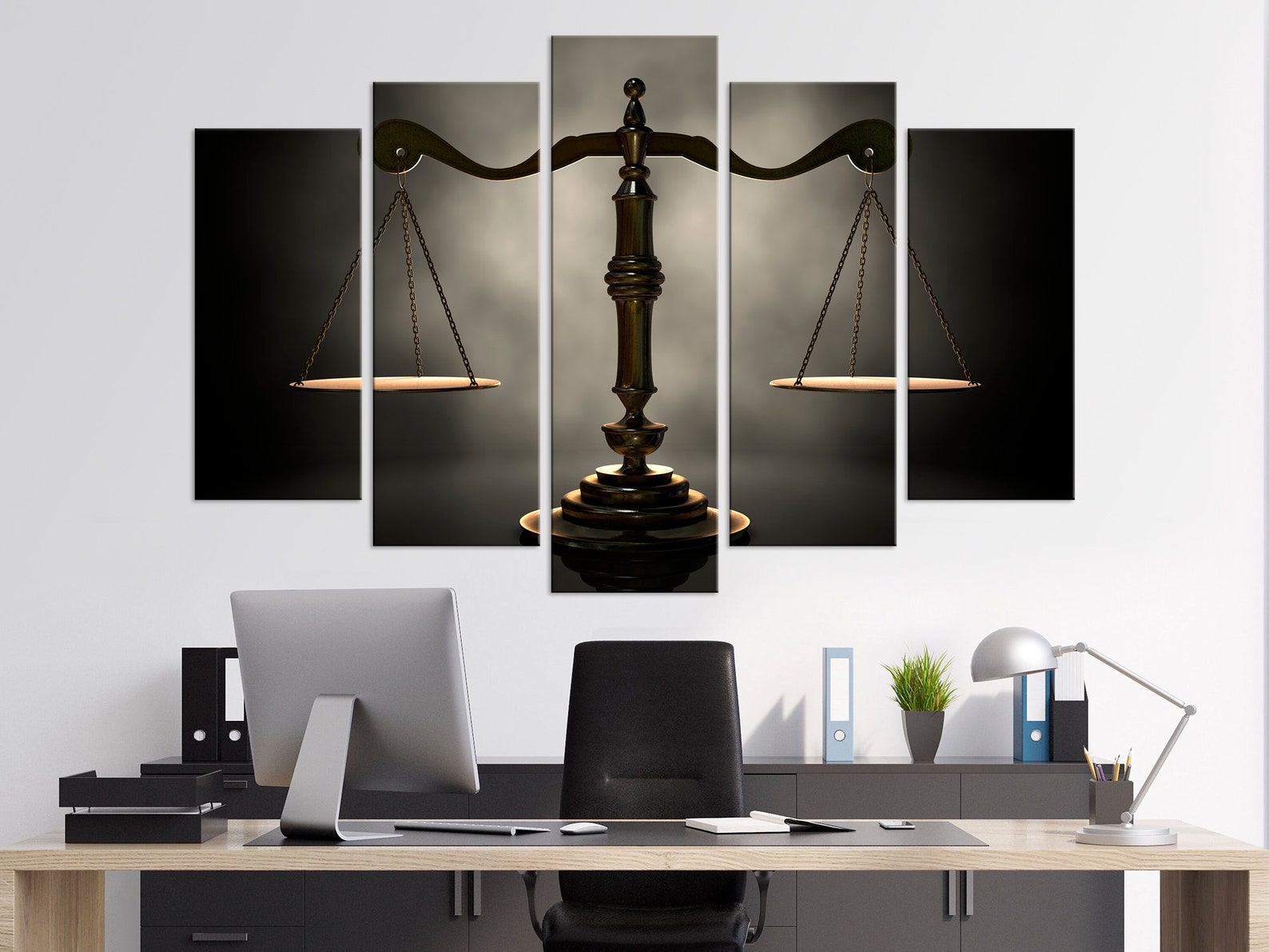 Lawyer Canvas Wall Art Scales of Justice Lawyer Office Decor Law Print ...