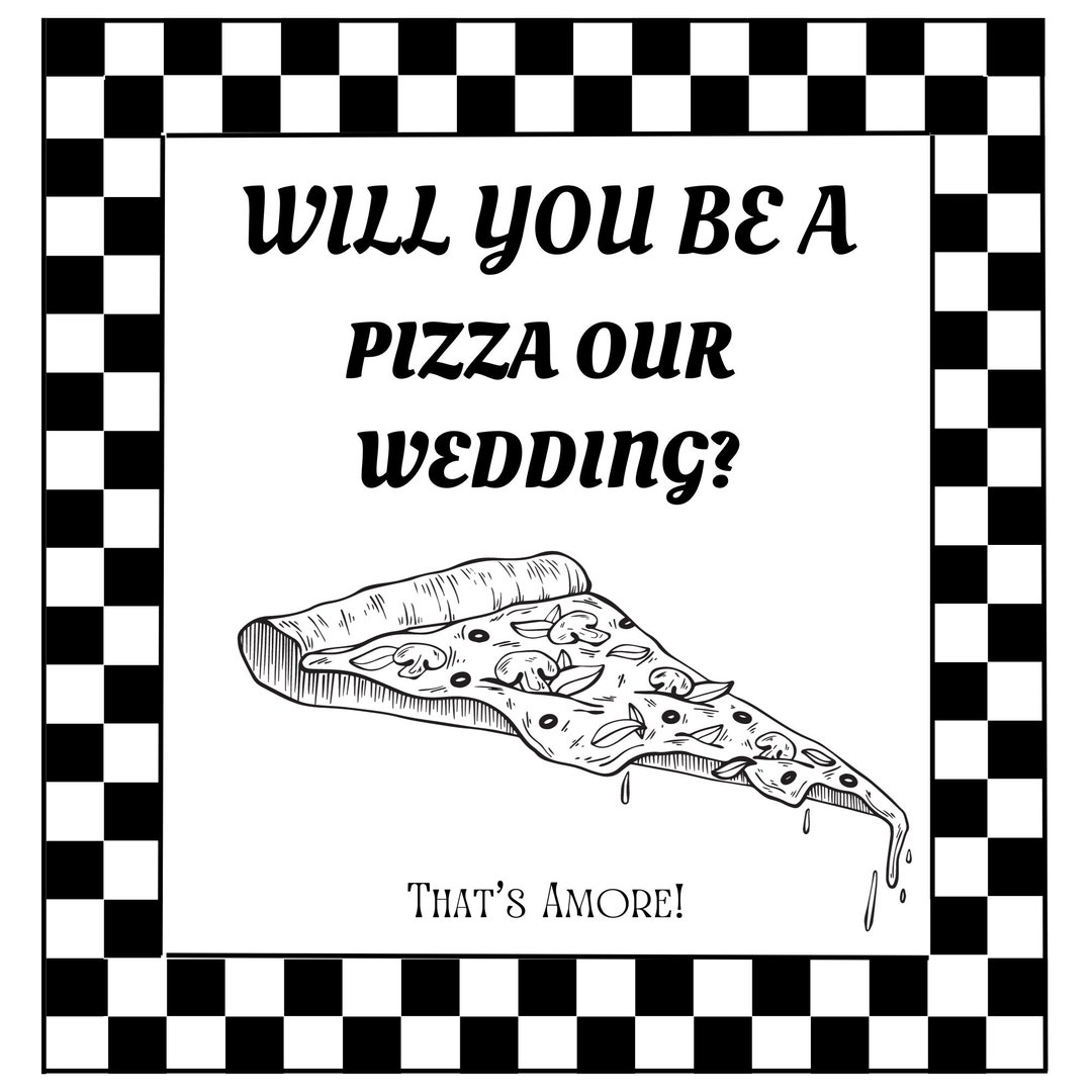 Bridesmaid Groomsman Unique Proposal Box Pizza Wedding - Etsy