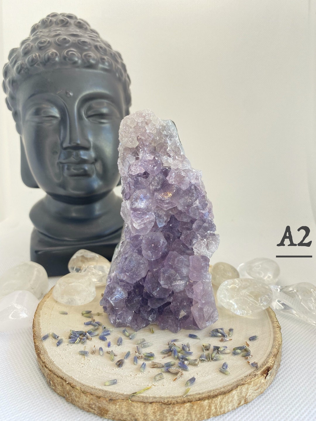 Nebula Amethyst Cut Base / Crystal Healing / Polished Gems - Etsy