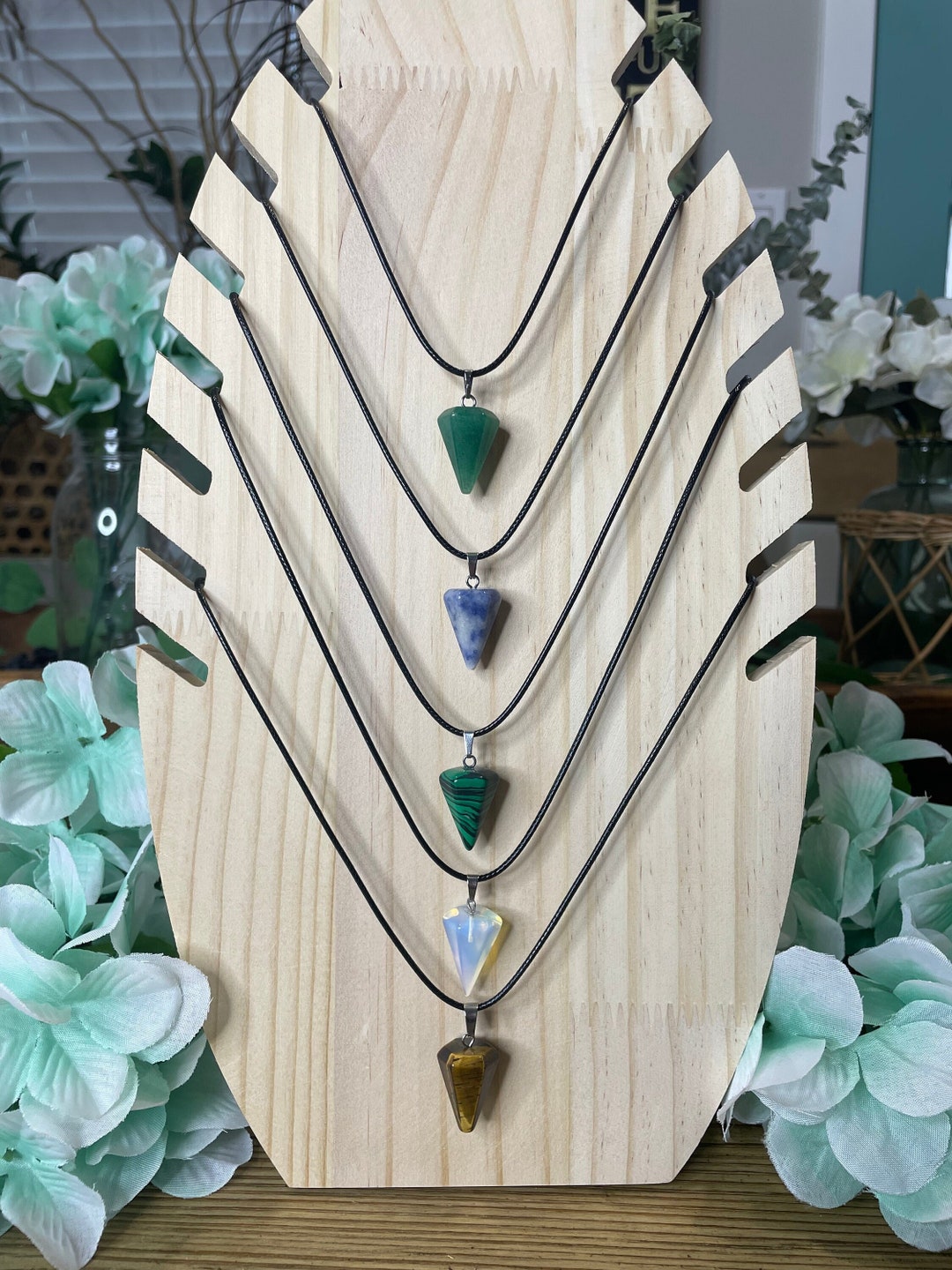 Pendulum Pendant With Adjustable Cord Necklace / Crystal Healing ...